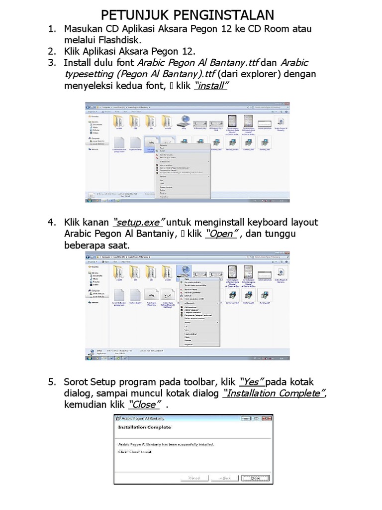 Panduan Instalasi Aplikasi Pegon | PDF