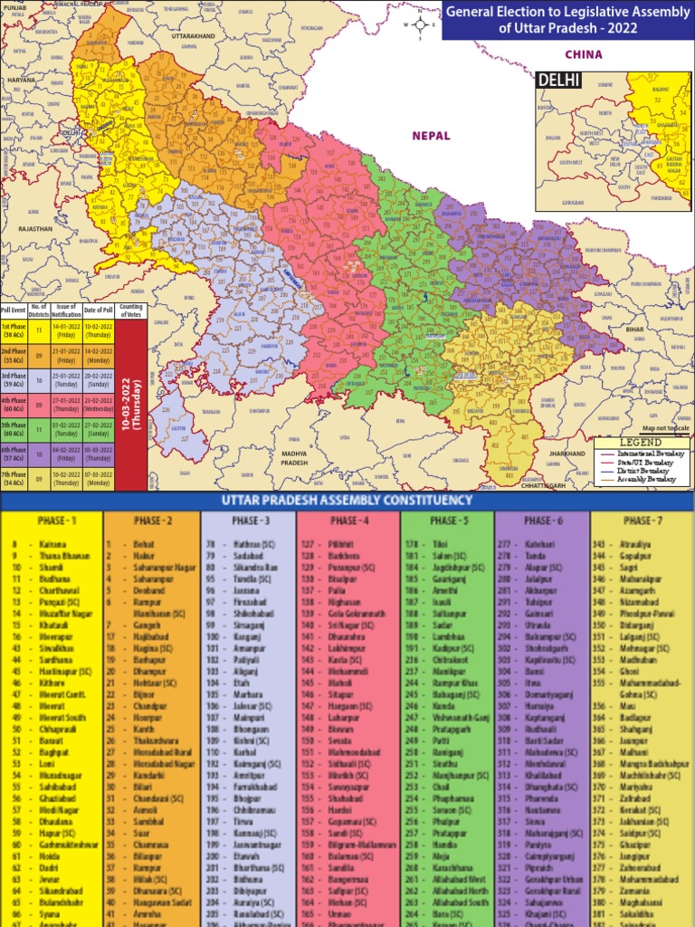 Uttar Pradesh District Map