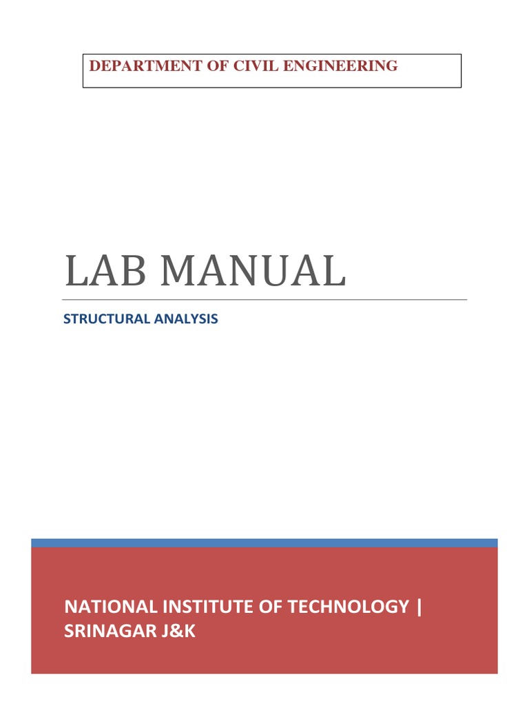 Structural Analysis Lab Manual | PDF | Buckling | Beam (Structure)