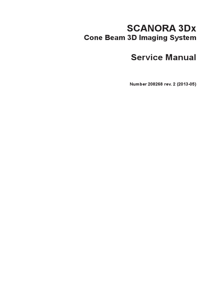 Scanora 3Dx: Service Manual | Download Free PDF | Electrostatic ...