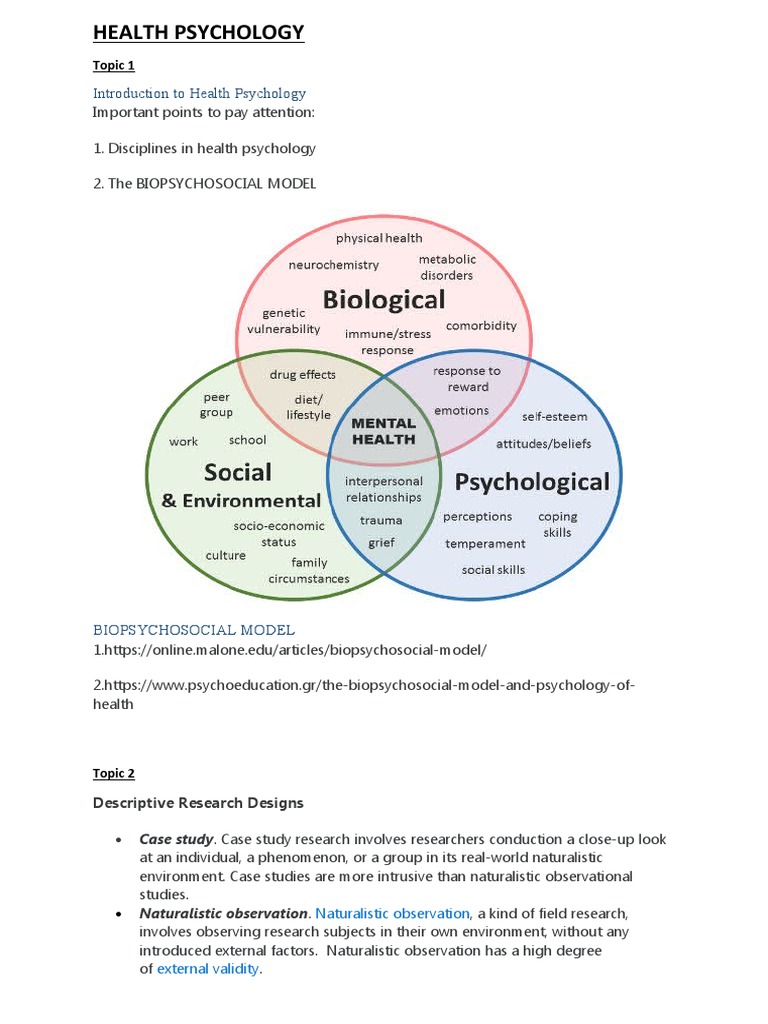 Notes-Health Psychology | PDF | Experiment | Communication