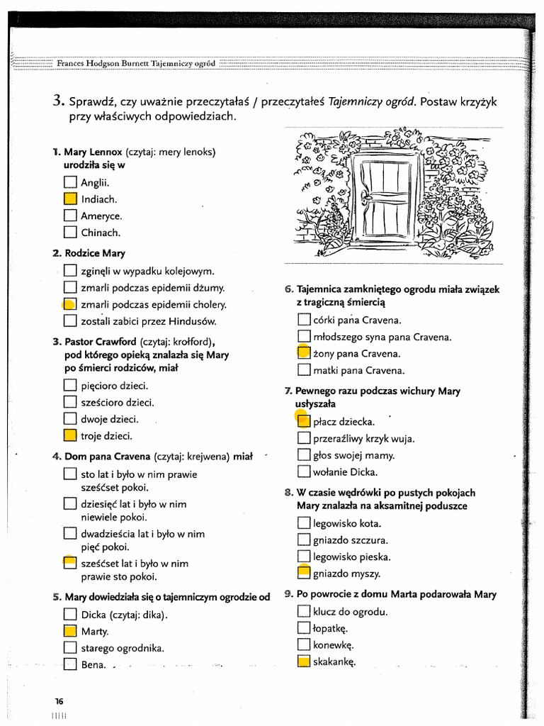 Test Z Lektury Tajemniczy Ogrod Klasa 4 Matematika Erettsegi 2025 Pdf