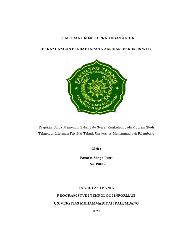 Laporan Project Pra Tugas Akhir | PDF