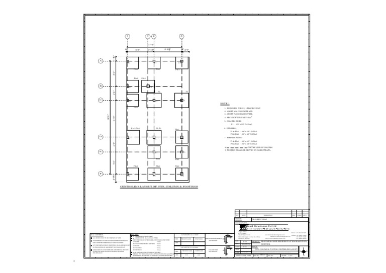 Str-01-Centreline DWG of Pits & Columns | PDF | Economic Sectors ...