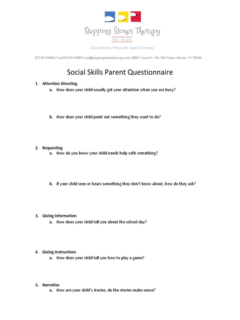 Pragmatic Questionnaire | PDF | Conversation | Psychological Concepts