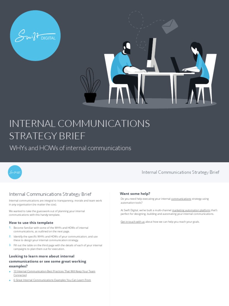 Swift Digital Internal Communications Brief Template | PDF | Target ...