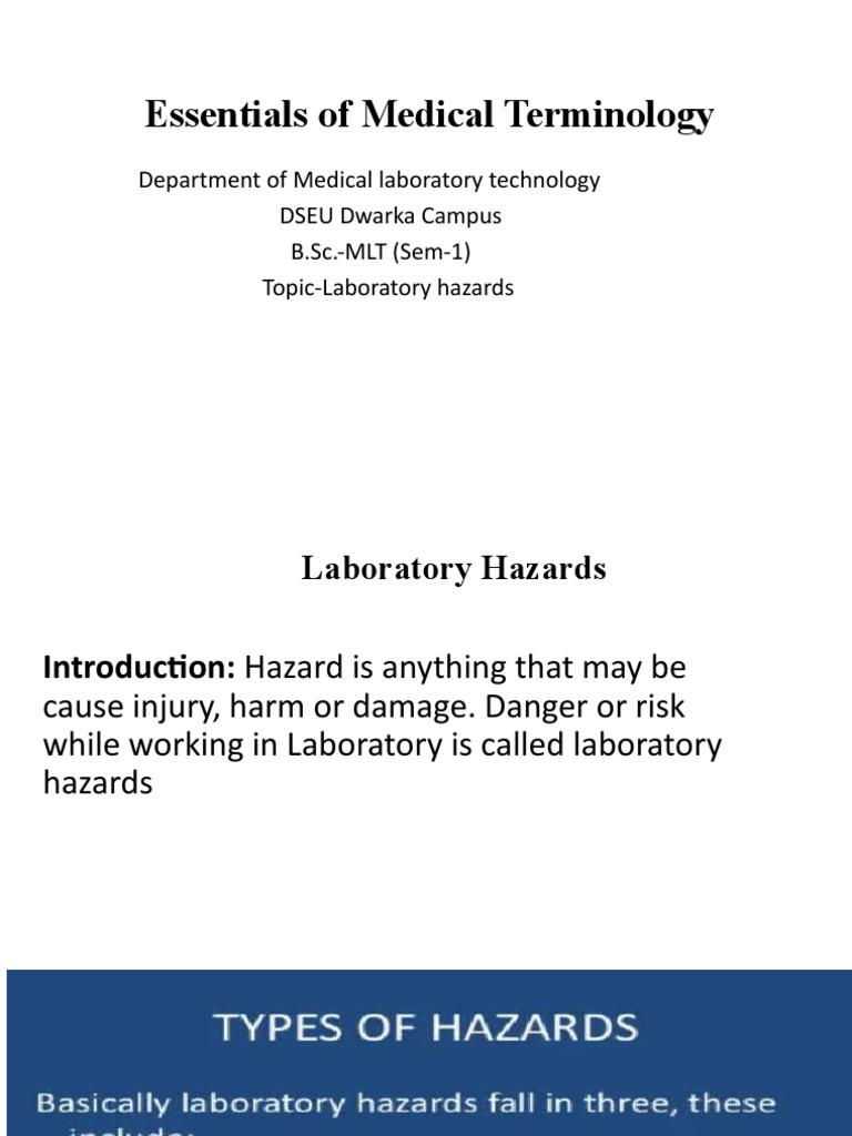 2-ppt For Laboratory Hazards | PDF