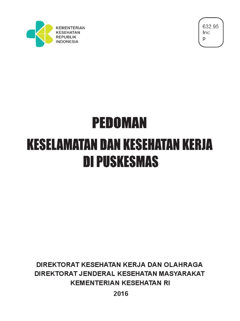 Pedoman Keselamatan dan Kesehatan Kerja (K3) di Puskesmas | PDF