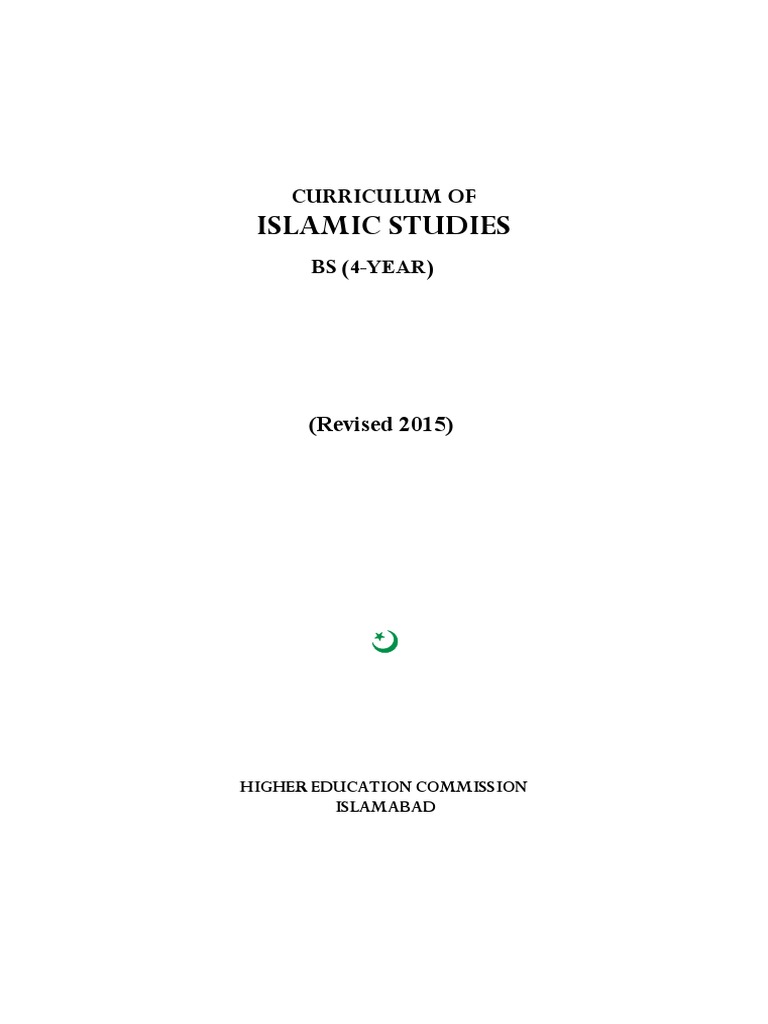 BS Islamic Studies Curriculum | PDF | Equations | Mean