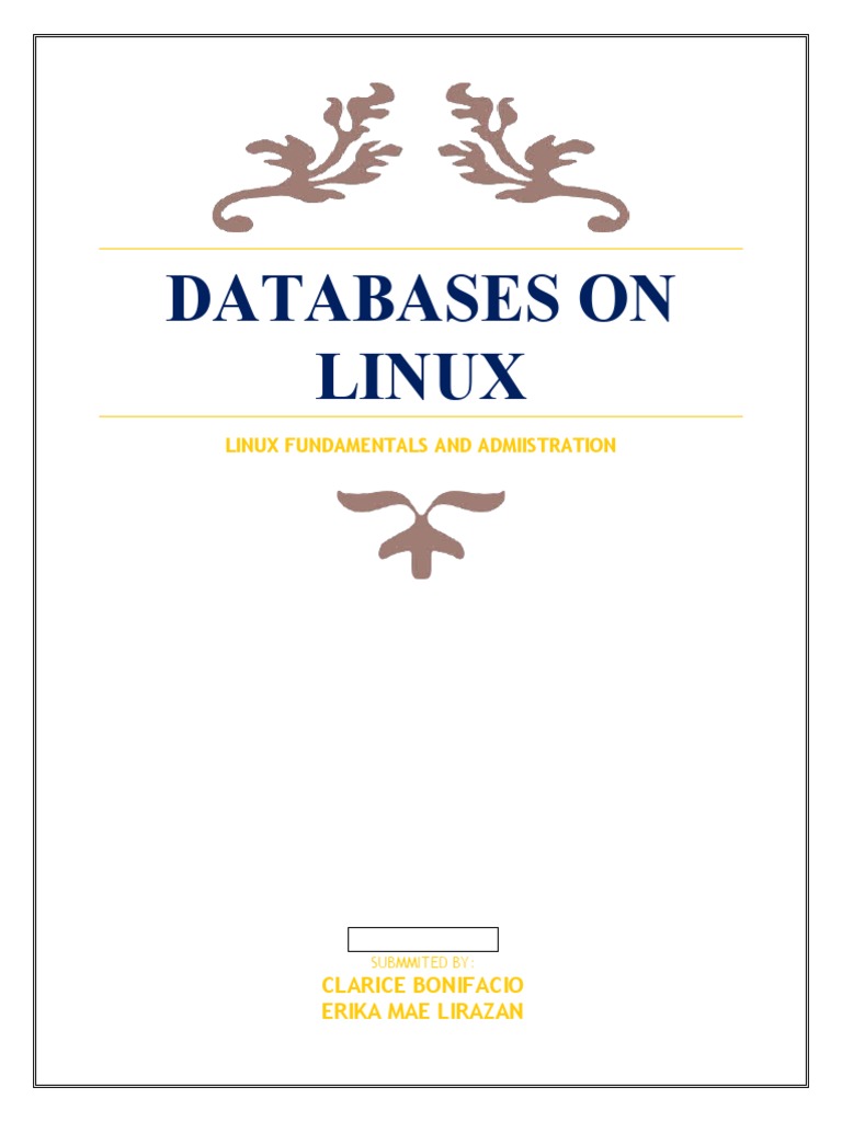 Databases On Linux: Linux Fundamentals and Admiistration | PDF ...