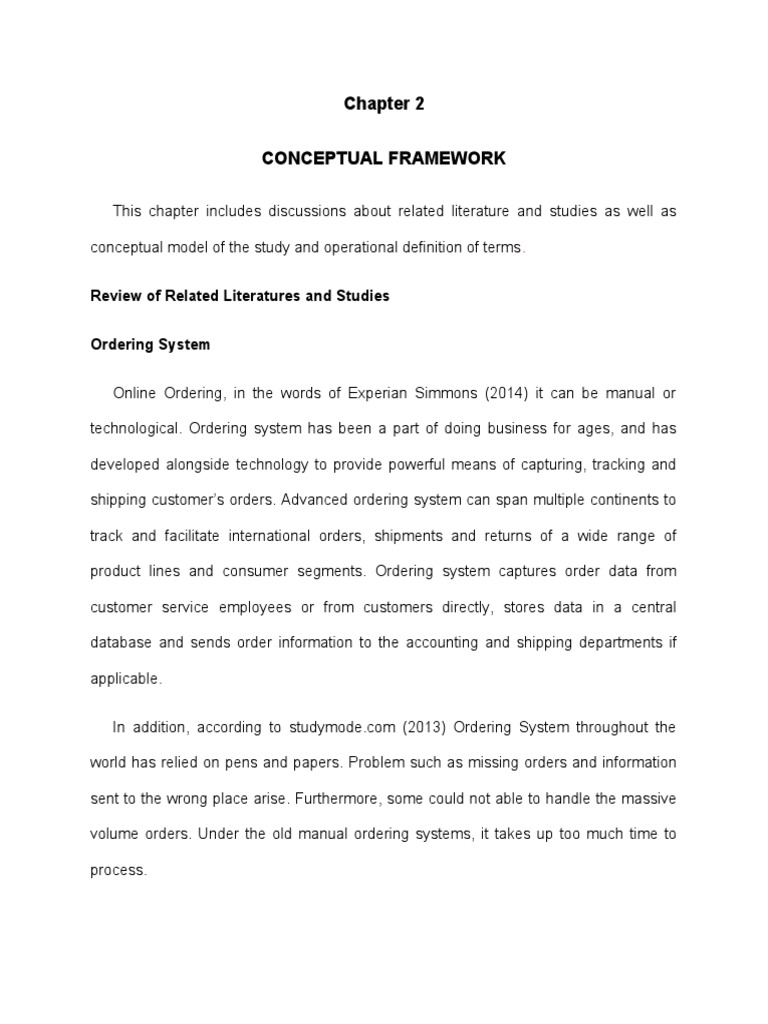 Conceptual Framework: Review of Related Literatures and Studies ...