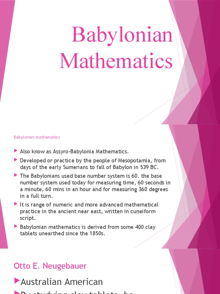 Babylonian Mathematics | PDF | Numbers | Quadratic Equation