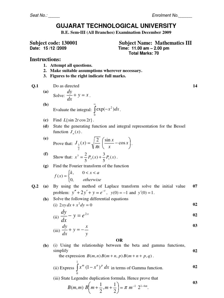 130001-2 Basic Electronics Gtu 3rd Sem Paper | PDF