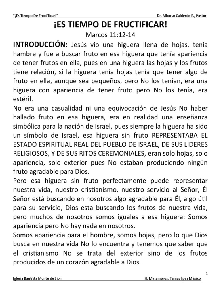 ¡Es Tiempo de Fructificar | PDF | Cristo (título) | Jesús