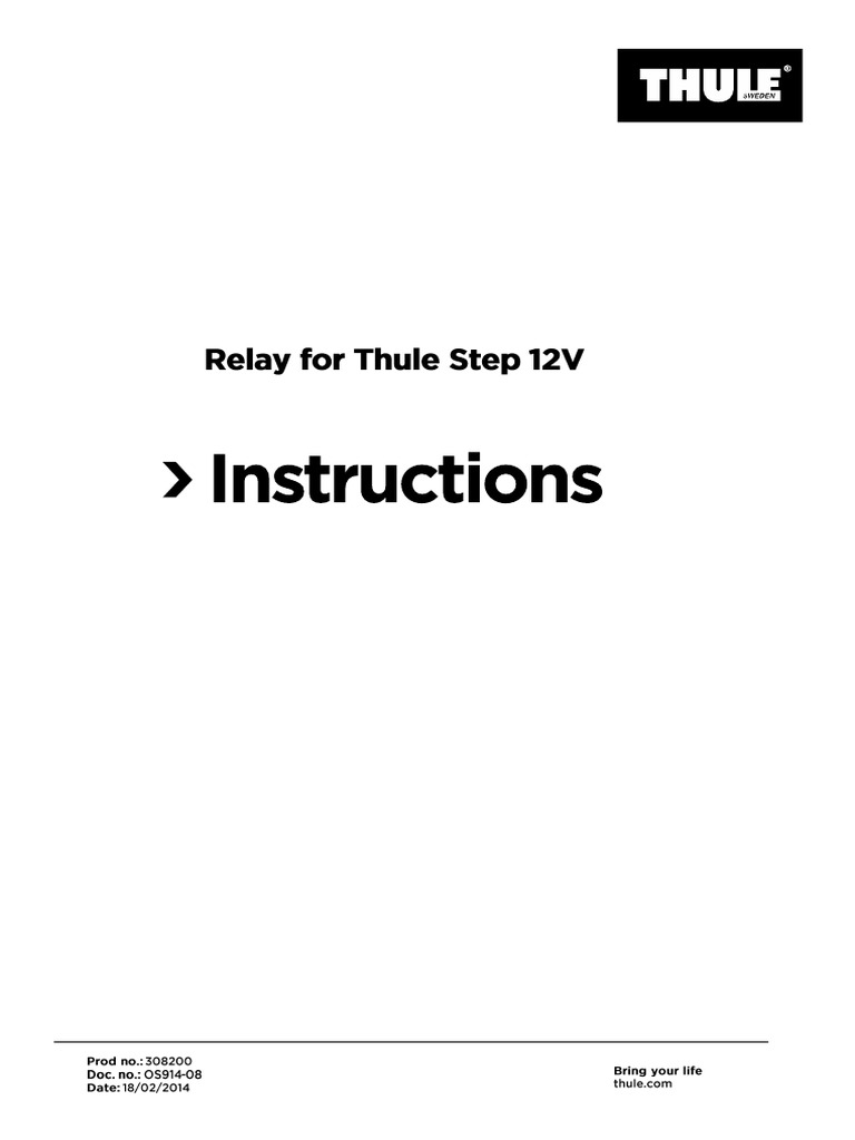 Thule Elektr. Treppe Schaltplan Und Relais | PDF