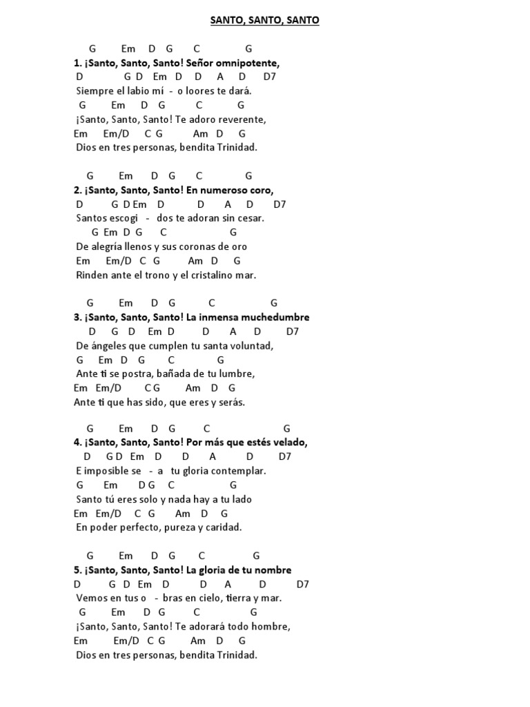Santo, Santo, Santo Acordes | PDF