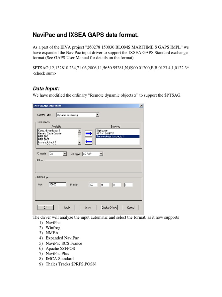 Moam - Info Navipac and Ixsea Gaps Data Format Eiva 5a383c451723dda54124866b | PDF | Computer ...