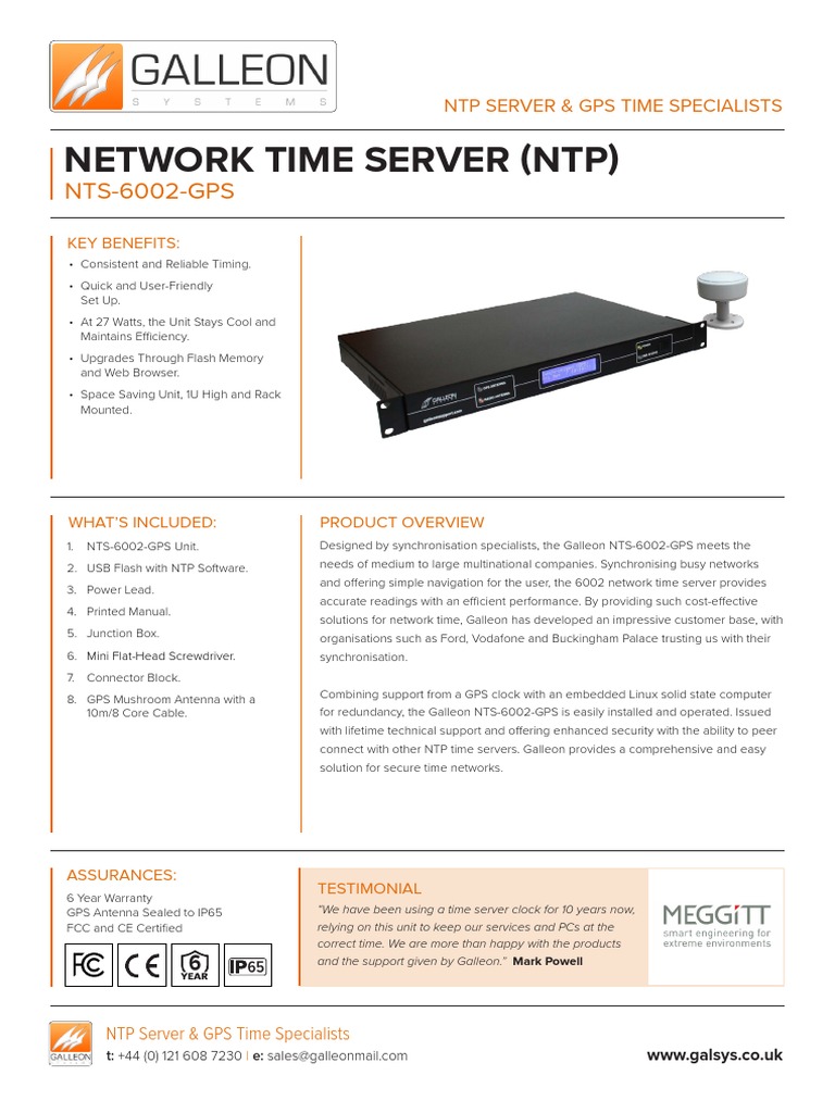Network Time Server (NTP) : NTS-6002-GPS | Download Free PDF | Global ...