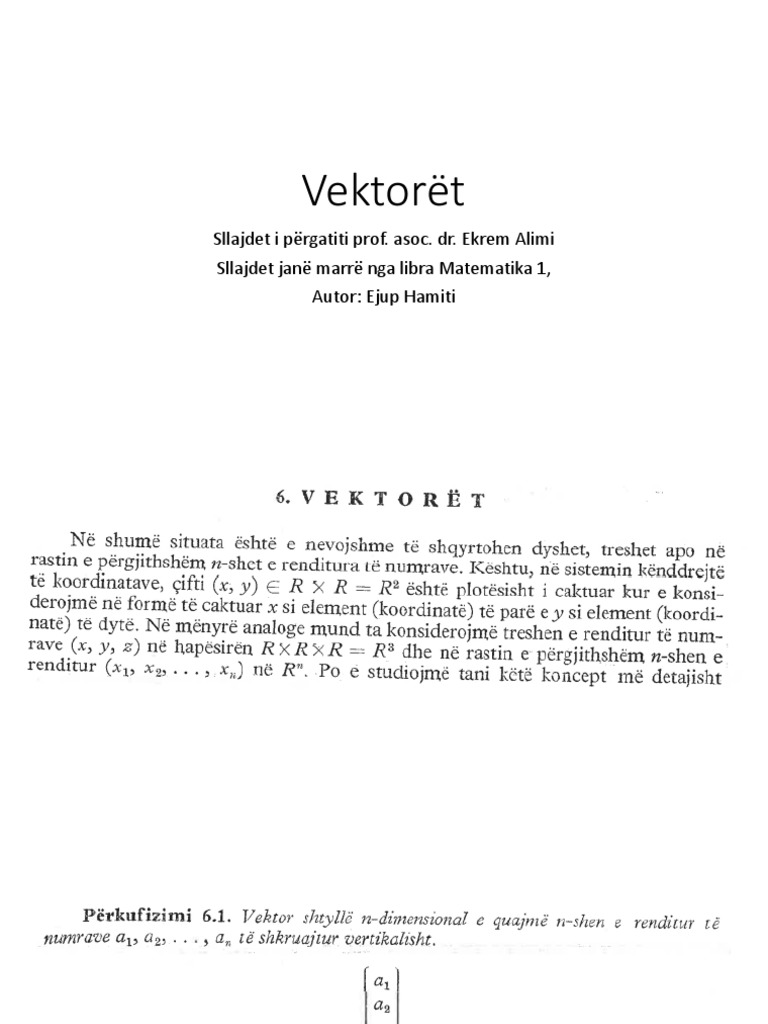 4 Vektorët | PDF