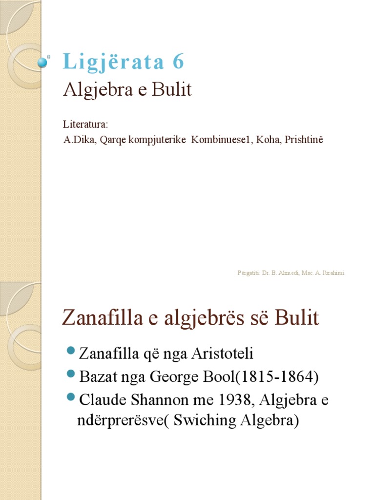 L6 Algjebra e Bulit 24.11.2021 | PDF