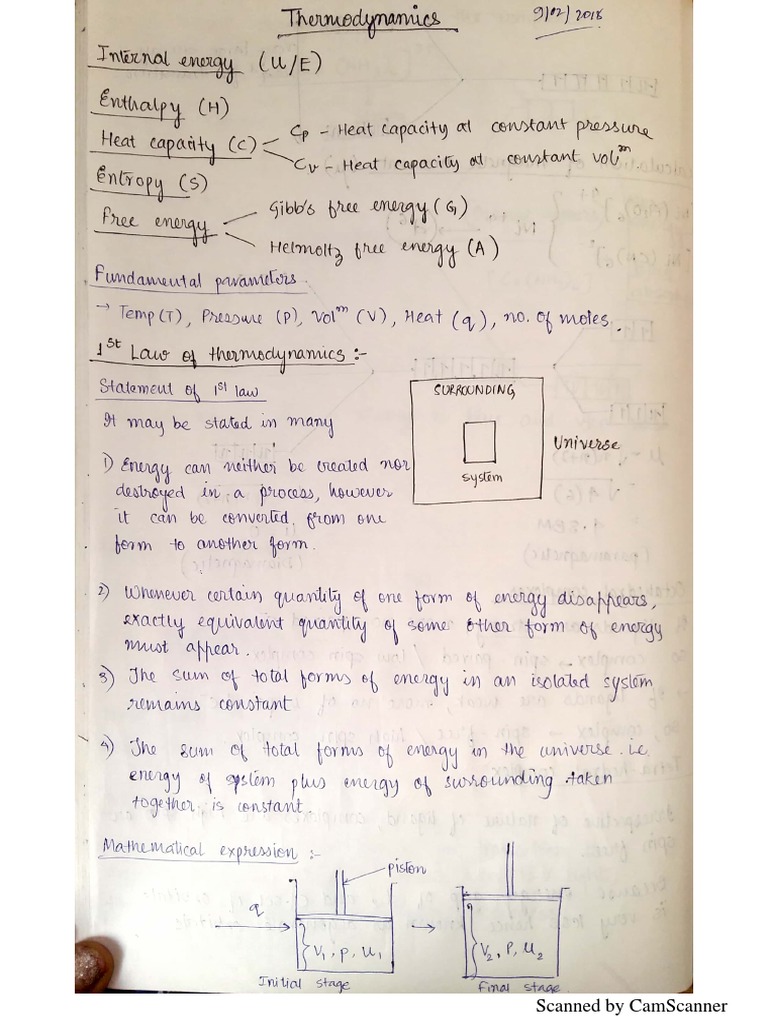 Thermodynamics Notes | PDF | Information Retrieval Organizations ...