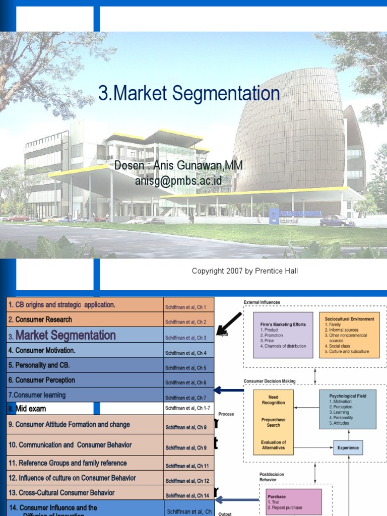 3.market Segmentation: Consumer Behavior, Ninth Edition Schiffman & Kanuk | PDF | Market ...