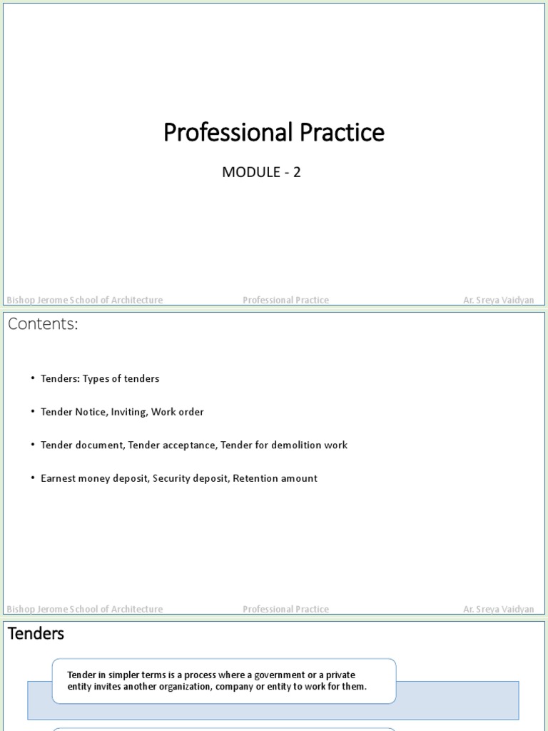 Professional Practice: Module - 2 | PDF | Architect | Employment