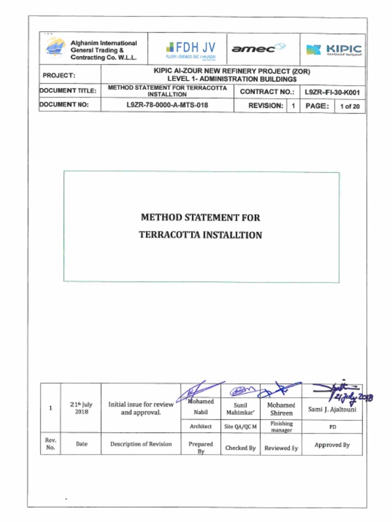 Method of Statment | PDF