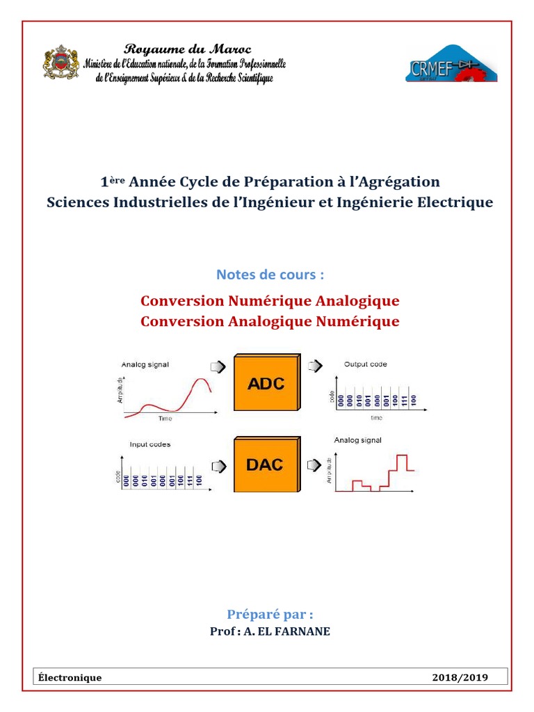 Conversion CAN et CNA en électronique | PDF | Convertisseur analogique ...