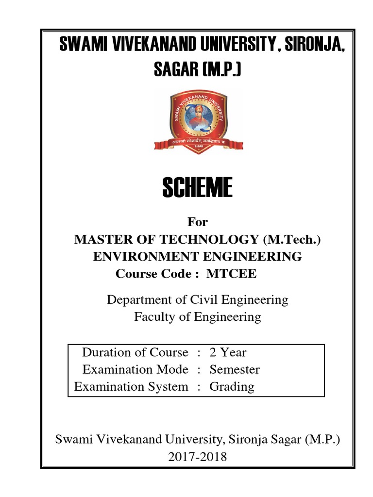 Syllabus MTech - Environment Engineering | PDF | Sewage Treatment | Waste Management