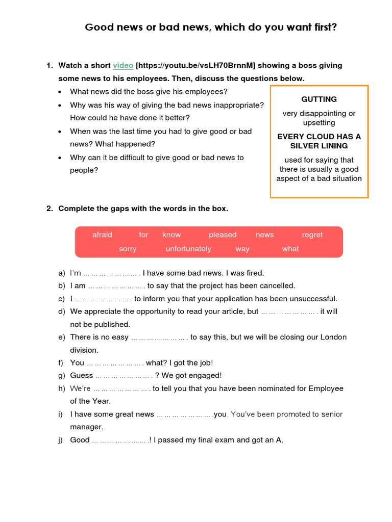Good - Bad News | PDF
