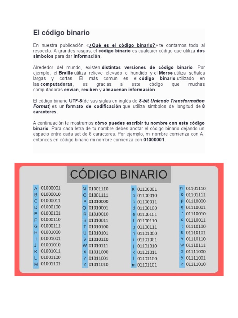 El Código Binario | PDF