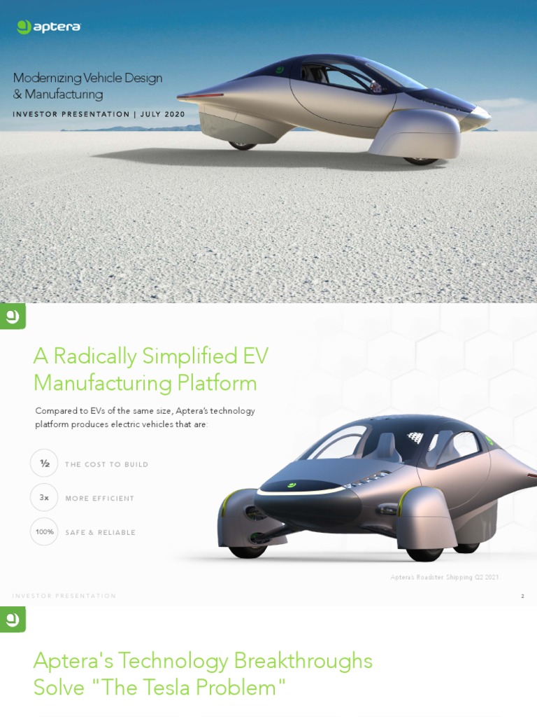 Wefunder Investor Presentation v2 | PDF | Electric Vehicle | Vehicles
