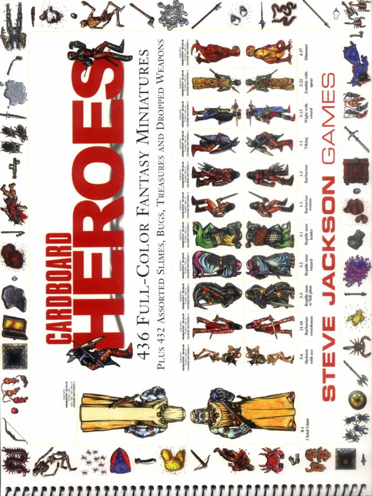 Paper Miniatures - Cardboard Heroes SJG - Cardstock Boardgame D Amp D ...