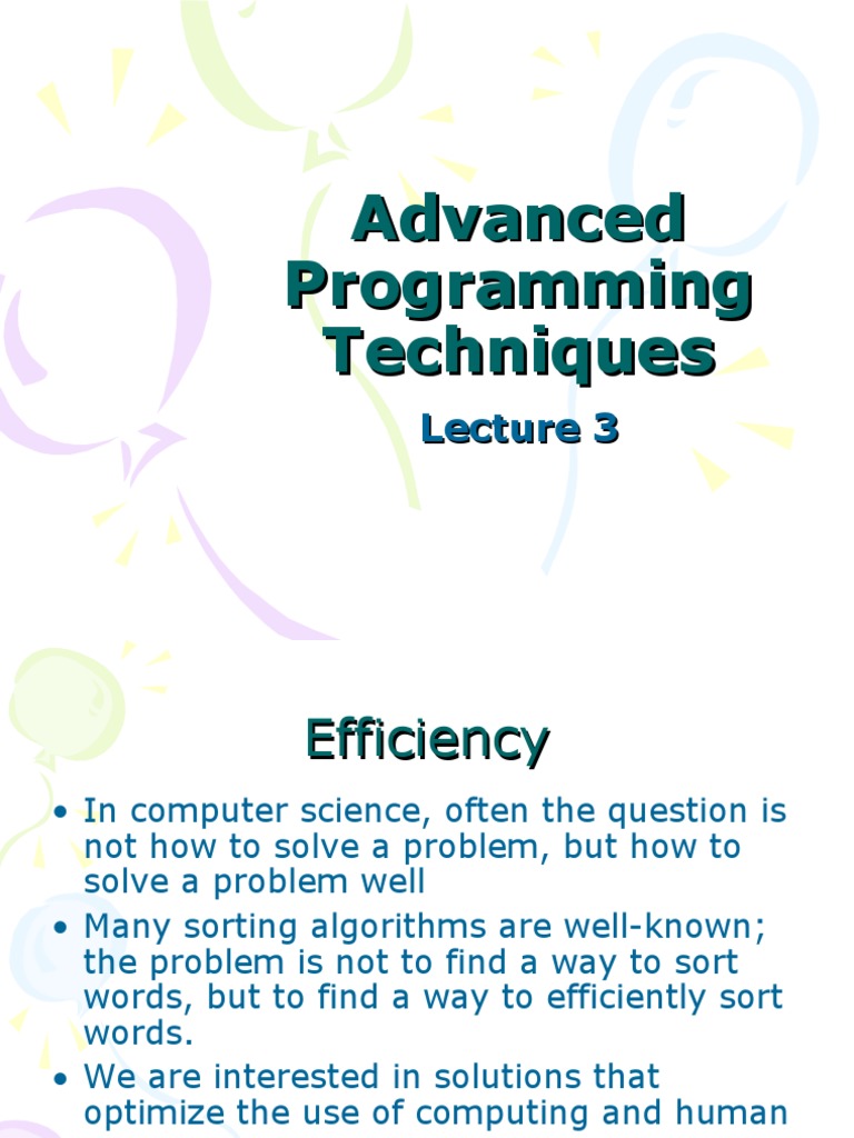 Efficient Sorting and Algorithm Complexity | PDF | Time Complexity | Algorithms