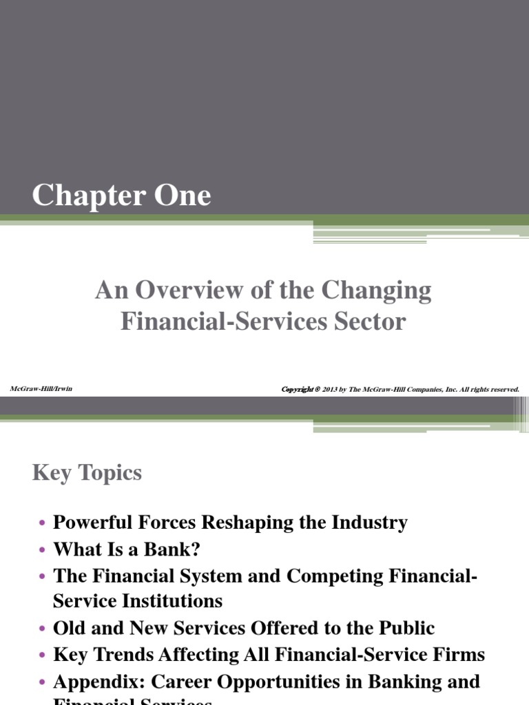 Chapter One: An Overview of The Changing Financial-Services Sector ...