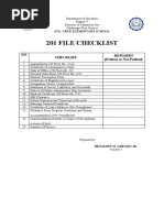 201 File Checklist | PDF