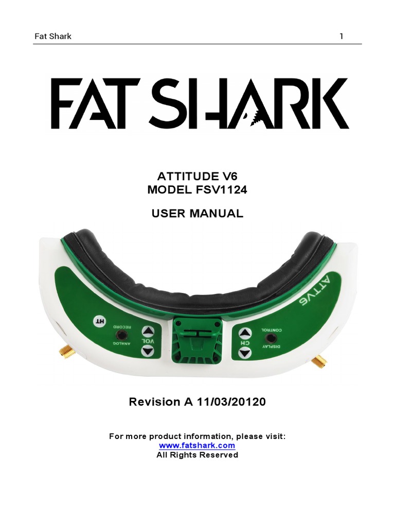 Fatshark Attitude v6 Manual | PDF | Digital Video Recorder | Hdmi