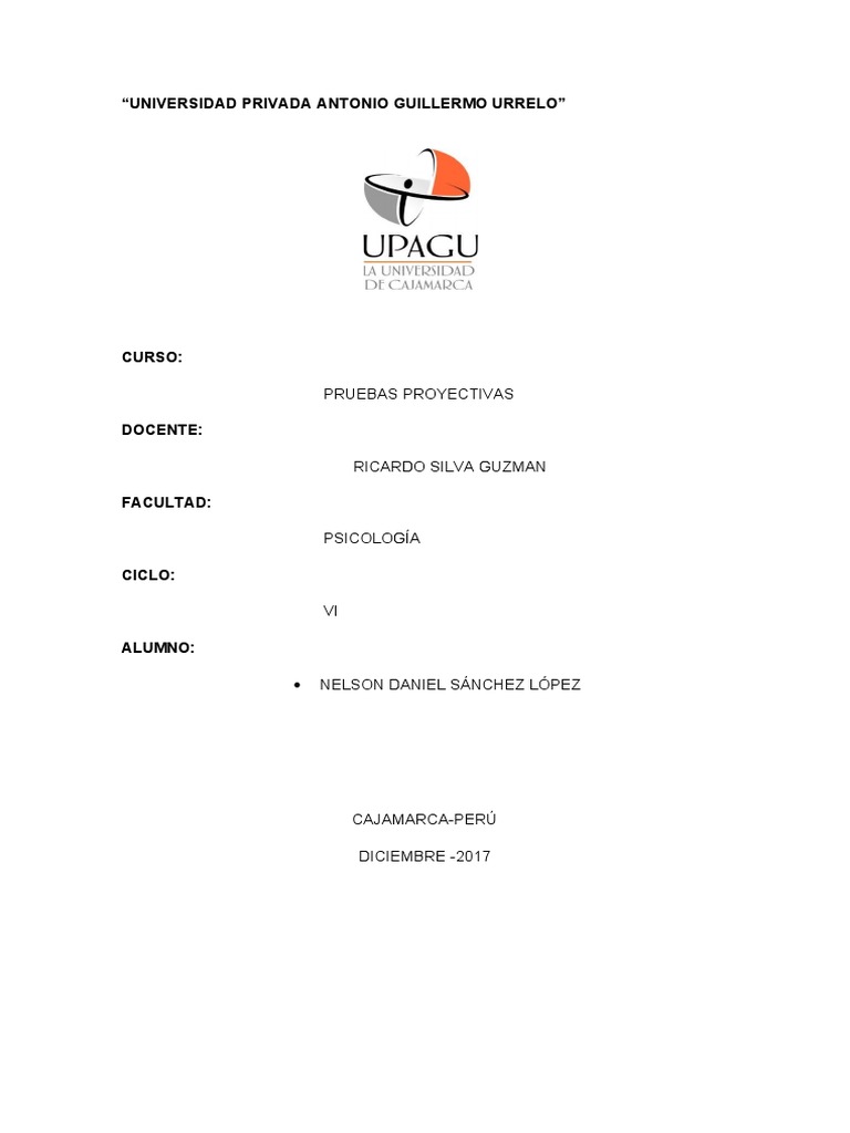 Informe - Final Proyectivas | PDF | Dibujo | Temor Informe - Final Proyectivas | PDF | Dibujo | Temor