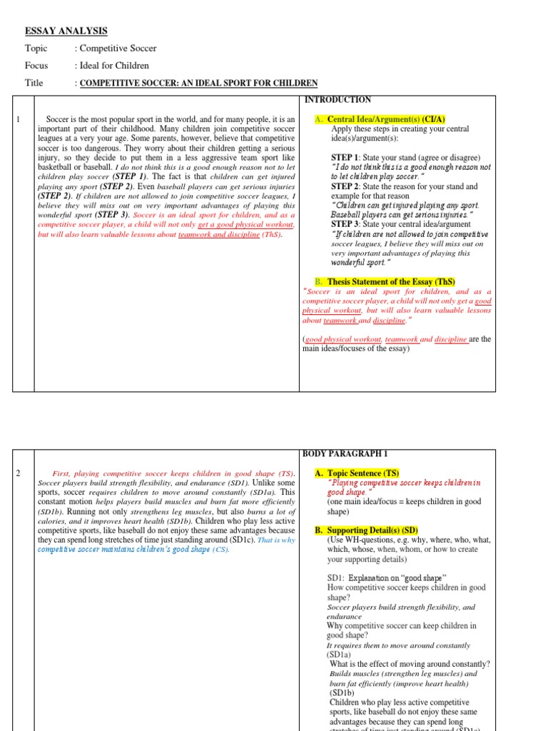 An Argumentative Essay Analysis | PDF | Sports | Flexibility (Anatomy)