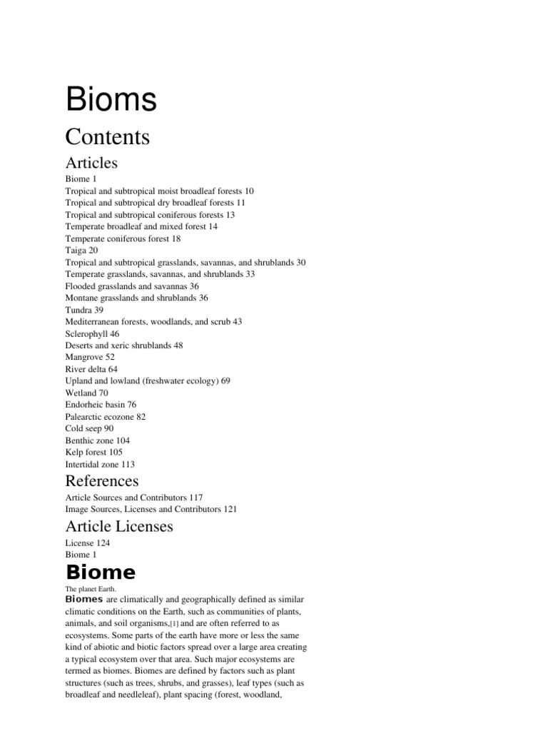 Bioms | PDF | Biogeochemistry | Ecology