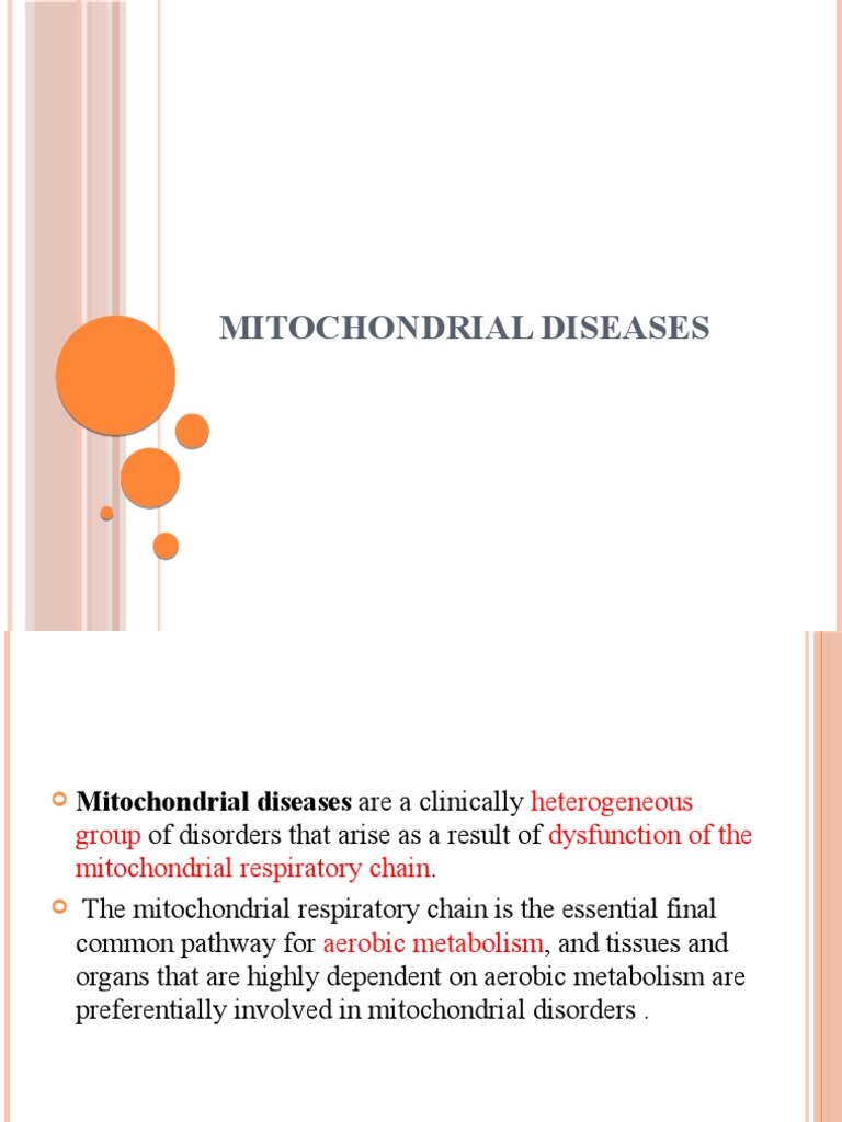 Mitochondrial Diseases | PDF | Mitochondrion | Mitochondrial Dna