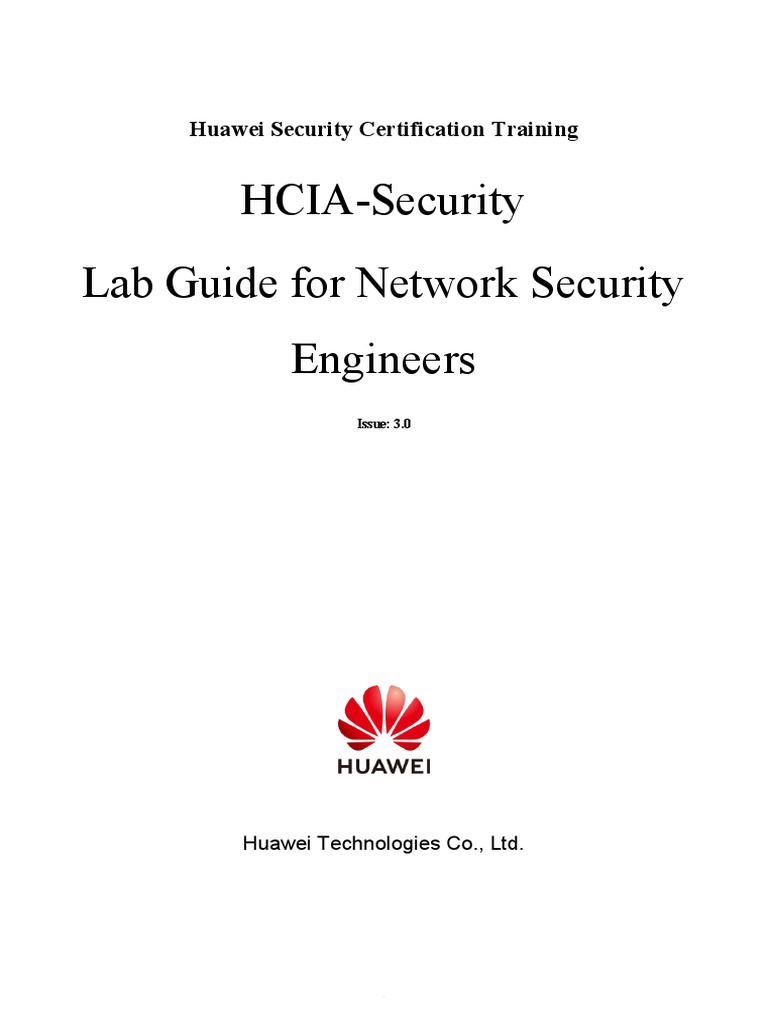 HCIA-Security Lab Guide V3.0 PDF | PDF | Information Security | Command ...
