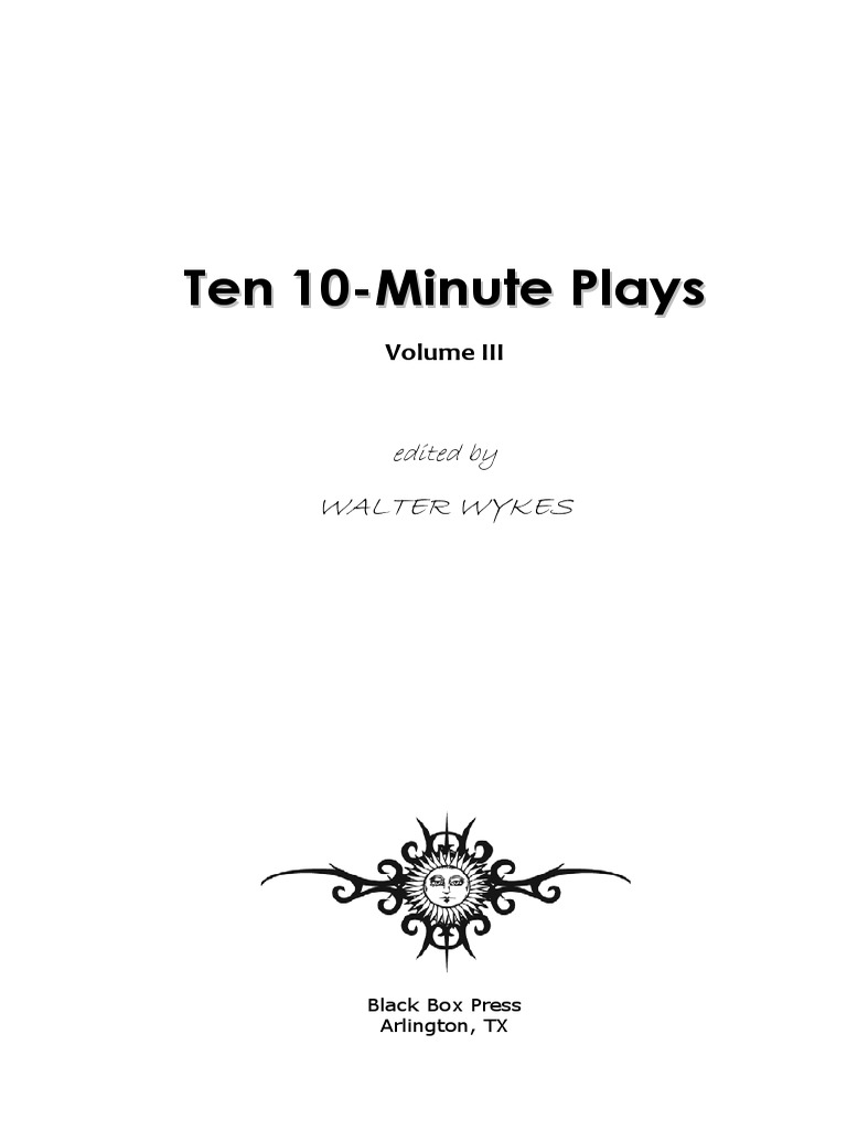 Ten 10 Minute Plays Volume III | PDF | Copyright