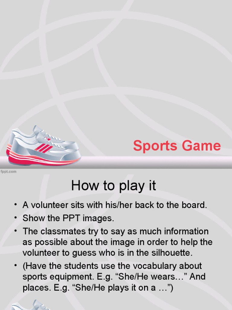 Sports Guessing Game Games - 59389 | PDF
