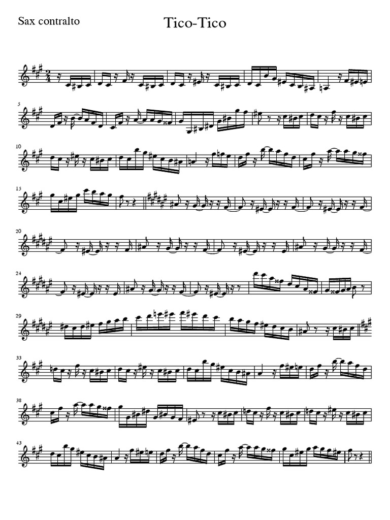 Tico-Tico Sax | PDF