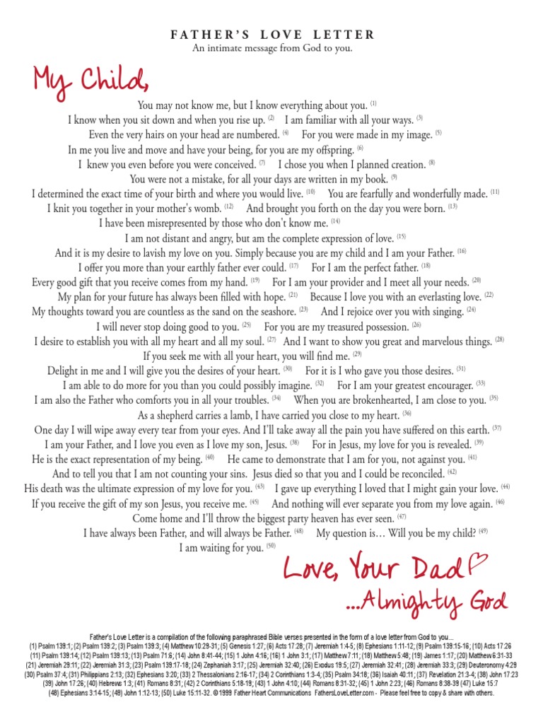 2015 Fathers Love Letter | PDF | Love | Gospel Of Matthew