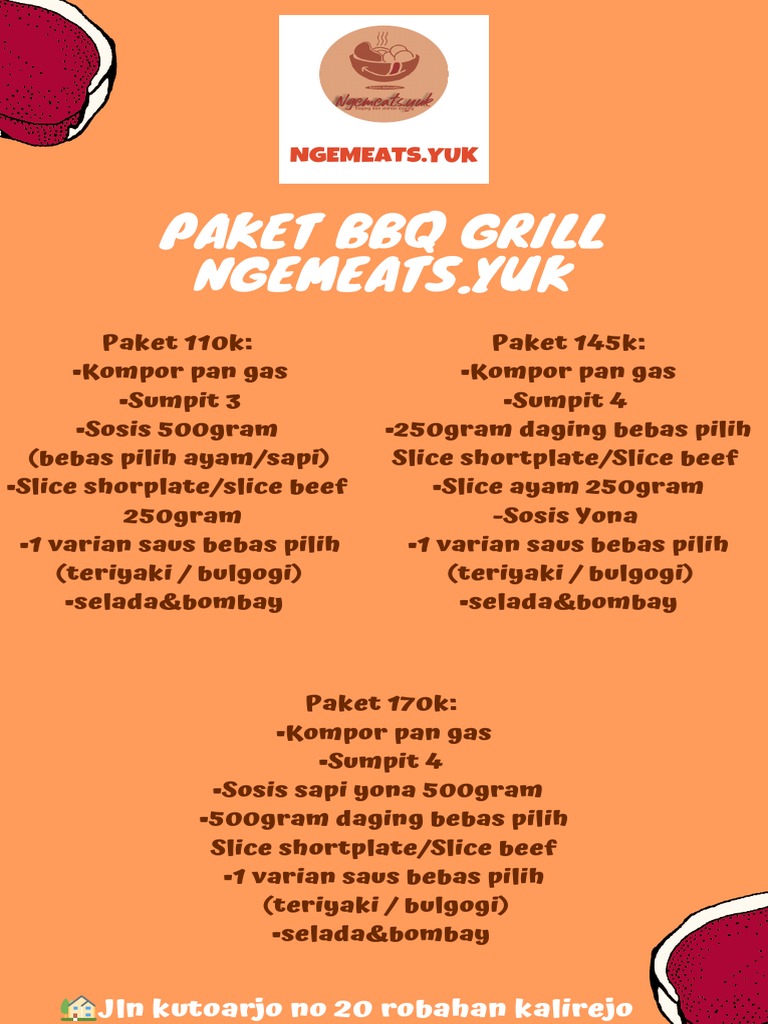 Menu Paket BBQ | PDF