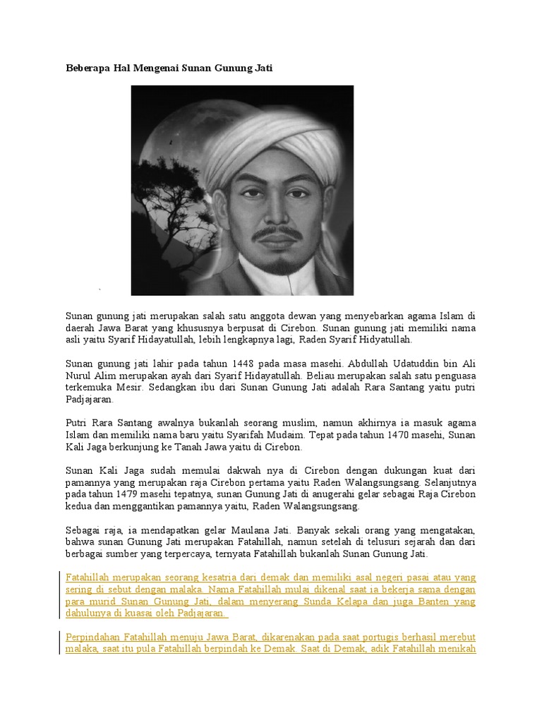 Biografi Sunan Gunung Jati | PDF