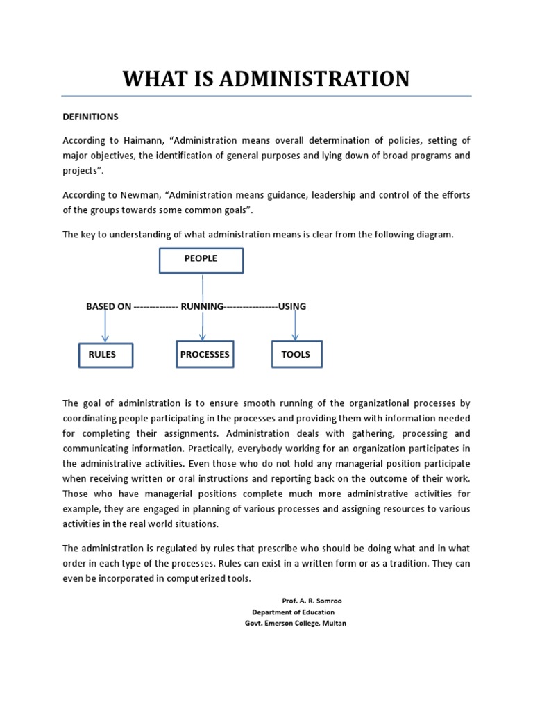 What Is Administration | PDF | Career & Growth